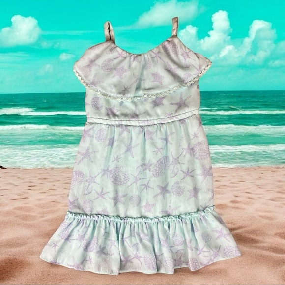 Disney | Dresses | Disney Dsigned Summer Dress Girls Small 78 Seashells ...